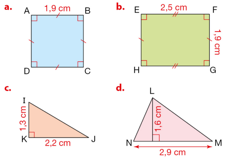 Aires et périmètres : exercices de maths en 6ème corrigés.